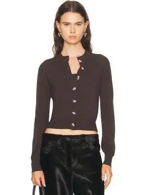 Brandon Maxwell Aubrey Cardigan - Truffle
