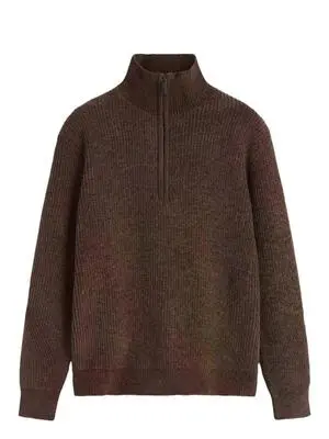 LES HÉRITIERS Daró Half-zip Sweater - Brown
