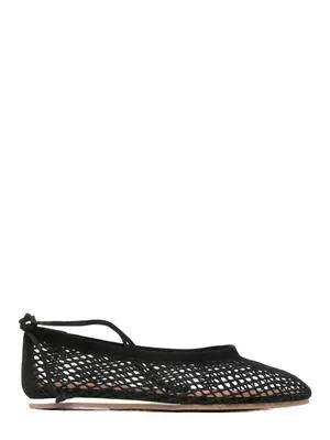FORTE_FORTE Net-detail Ballerina Flats - Black