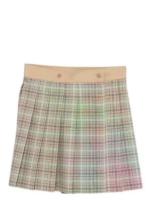 Moncler Pleated Checkered Mini Skirt - Brown