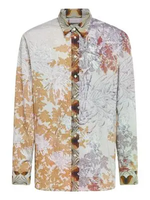 PIERRE-LOUIS MASCIA Floral-print Shirt - Grey