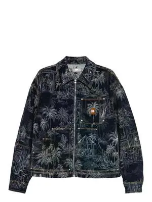 Amiri Jacquard Chateau Palms Jacket - Blue