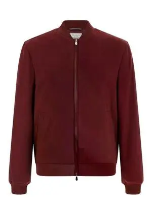 Brunello Cucinelli Zipped Cashmere Bomber Jacket - Red