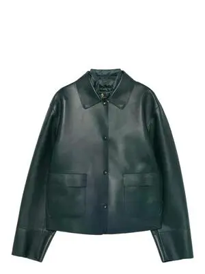 Moncler Haricot 3-in-1 Leather Shirt Jacket - Green