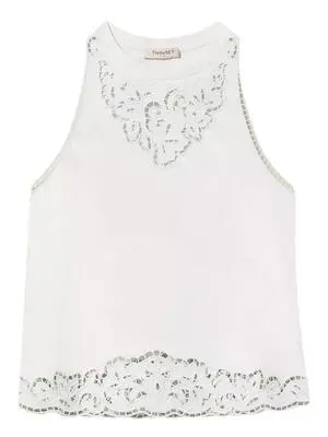 TWINSET Broderie-anglaise Tank Top - Blue