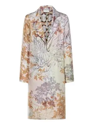 PIERRE-LOUIS MASCIA Botanical-print Coat - Neutrals