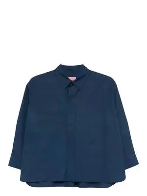 Kenzo Collared Cotton Shirt - Blue