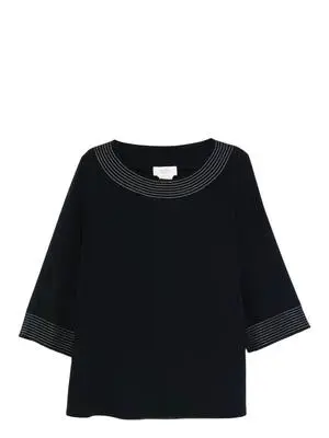 Marina Rinaldi Stitched Blouse - Blue