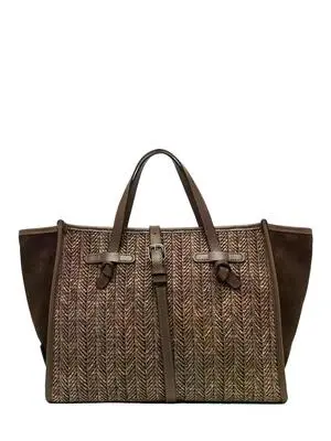 GIANNI CHIARINI Miss Marcella Woven Tote Bag - Brown