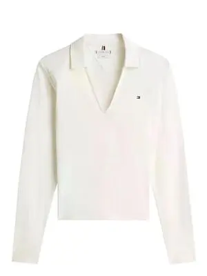 Tommy Hilfiger Long-sleeve V-neck T-shirt - White