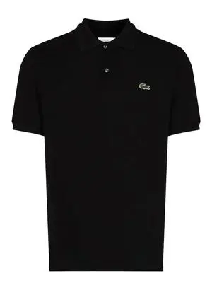 Lacoste L.12.12 Logo-patch Cotton Polo Shirt - Black