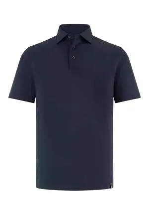 Boggi Milano Button Short-sleeve Polo Shirt - Blue