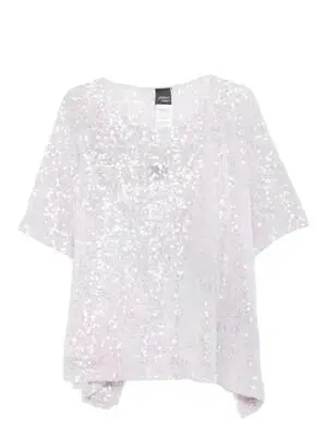 Marina Rinaldi Sequin-embellished Blouse - Purple