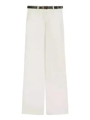 Max Mara Belted Palazzo Pants - Neutrals