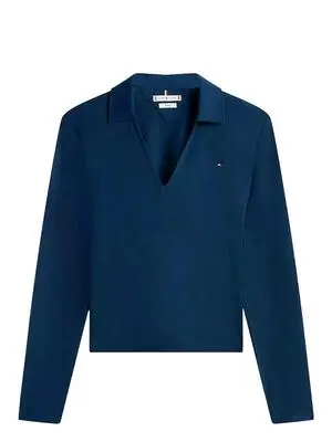 Tommy Hilfiger V-neck Polo Shirt - Blue