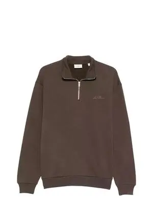 LES DEUX Half-zip Sweatshirt - Brown