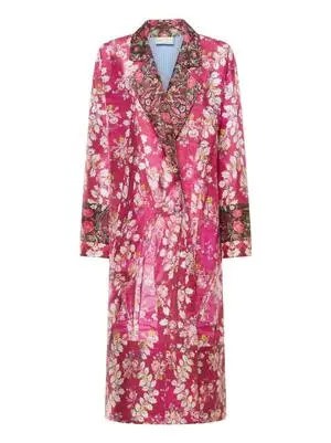 PIERRE-LOUIS MASCIA Floral Print Coat - Pink