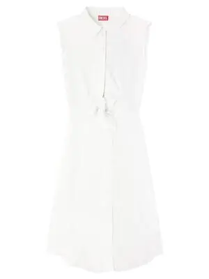 DIESEL® Tie-front Shirt Dress - White