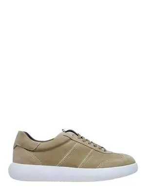 Brioni Stitched Leather Trainers - Neutrals