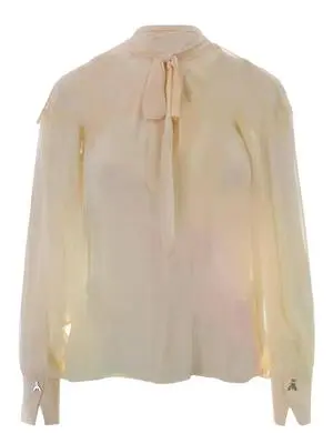 Patrizia Pepe Tie-neck Blouse - Neutrals