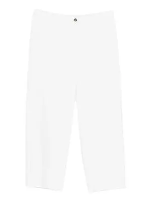 Marina Rinaldi Straight Cropped Trousers - White