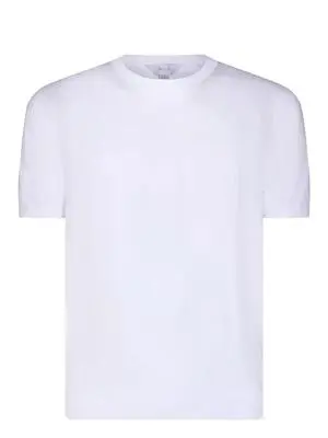 Malo Short-sleeve Knitted T-shirt - White