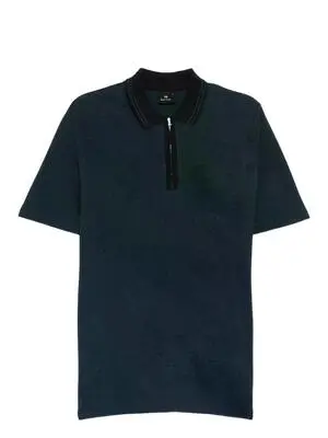 Paul Smith Zipped Polo Shirt - Blue
