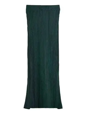 TOD'S Ribbed-knit Midi Skirt - Green