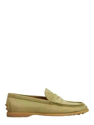 TOD'S Suede Penny Loafers - Neutrals