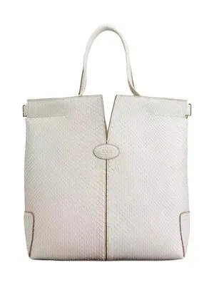 TOD'S Logo Detail Tote - Neutrals