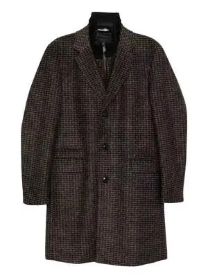 BOSS Houndstooth-print Coat - Brown
