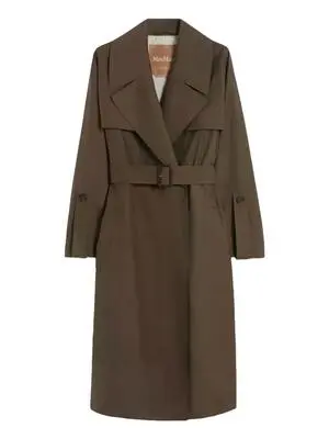 Max Mara Belted Cotton Jacket - Brown
