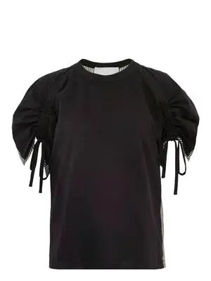 3.1 Phillip Lim Ruched Short-sleeve T-shirt - Black