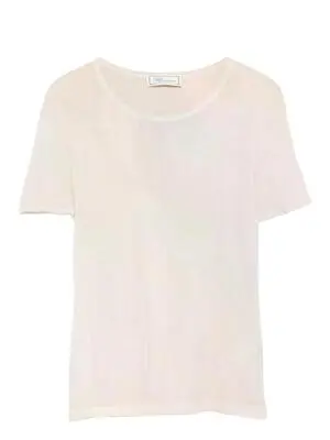 Blumarine Ribbed Short-sleeve T-shirt - Pink