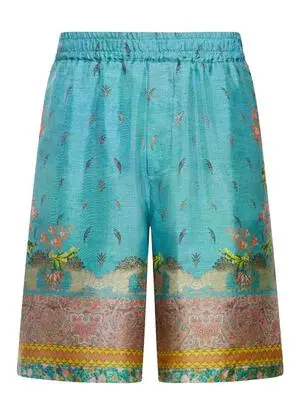 PIERRE-LOUIS MASCIA Paisley Print Shorts - Blue