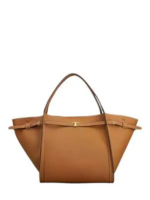 TOD'S Leather Small Tote Bag - Brown