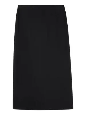 TOD'S Silk Midi Skirt - Black