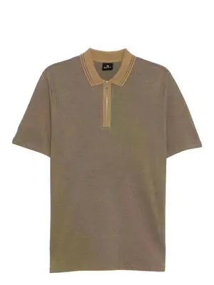 Paul Smith Zipped Polo Shirt - Brown