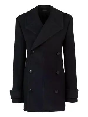 TOD'S Double-breasted Coat - Black