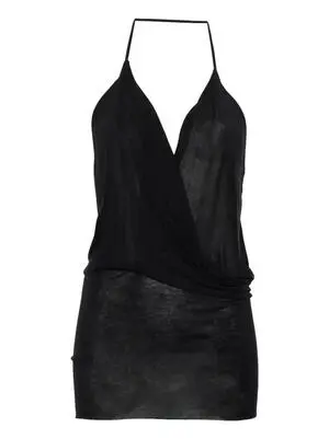 Rick Owens V-neck Sleeveless Top - Black