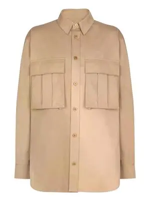 Balmain Long-sleeve Flap-pockets Shirt - Neutrals