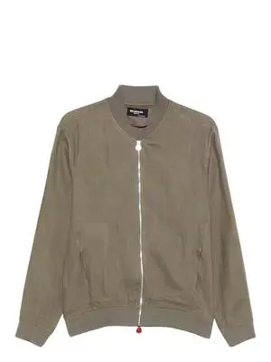 Kiton Linen Bomber Jacket - Green