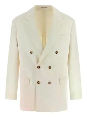 Brunello Cucinelli Peak-lapels Button Blazer - White