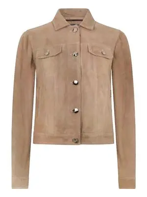 MOORER Violetta Classic-collar Button Jacket - Neutrals