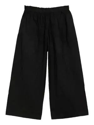 DANIELA GREGIS Elasticated Wide Leg Trousers - Black