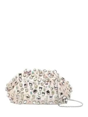 Marina Rinaldi Crystal-embellished Shoulder Bag - Neutrals