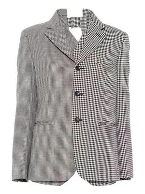 Comme Des Garçons Checked Blazer - White