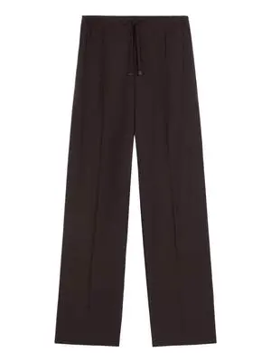 TOD'S Wool Pants With Drawstring - Brown