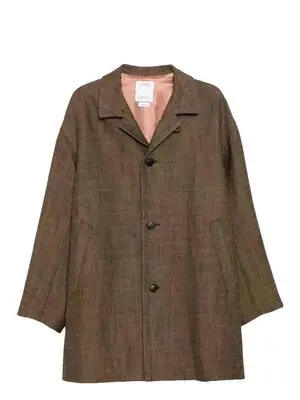 Visvim Tweed Trench Coat - Brown