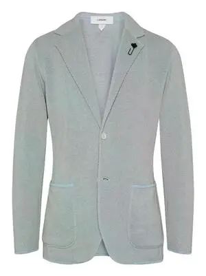 LARDINI Piped Blazer - Blue